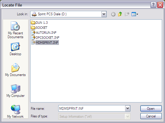 Setting up Sprint PCS Wireless Web Connection Card Kit on Windows XP